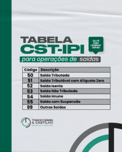CST IPI: Tabela entrada e saídas atualizadas 2024